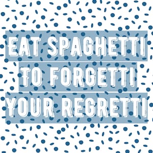 Eat Spaghetti Print Eat Spaghetti Poster Funny Kitchen Art - Etsy UK