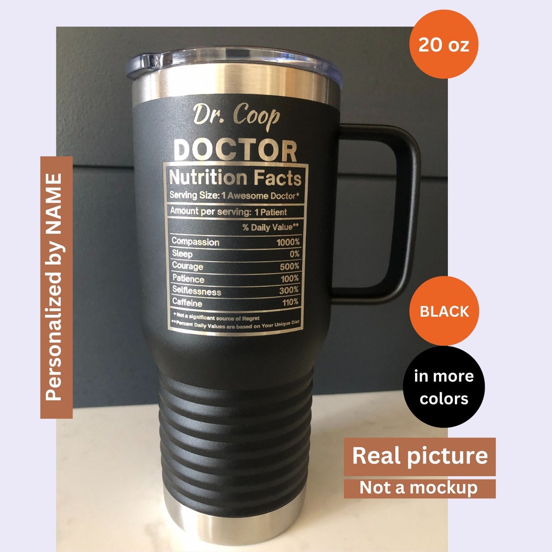 Personalized Laser Engraved Doctor Steel Tumbler, Thank You Dr Gift ...