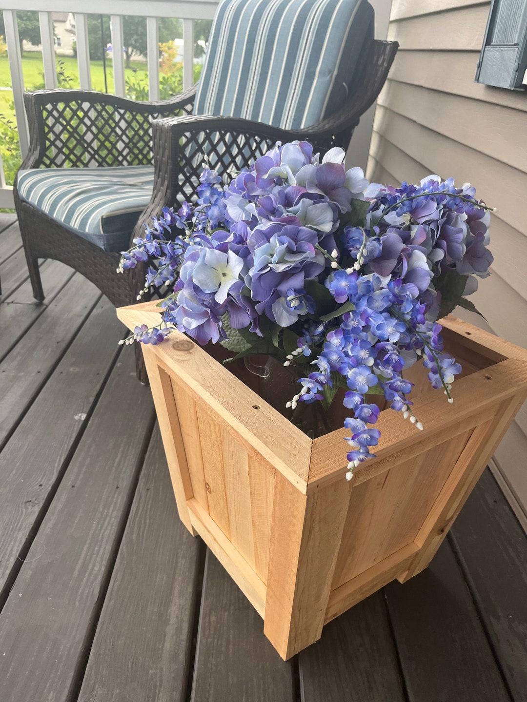 Decorative Cedar Planter - Etsy