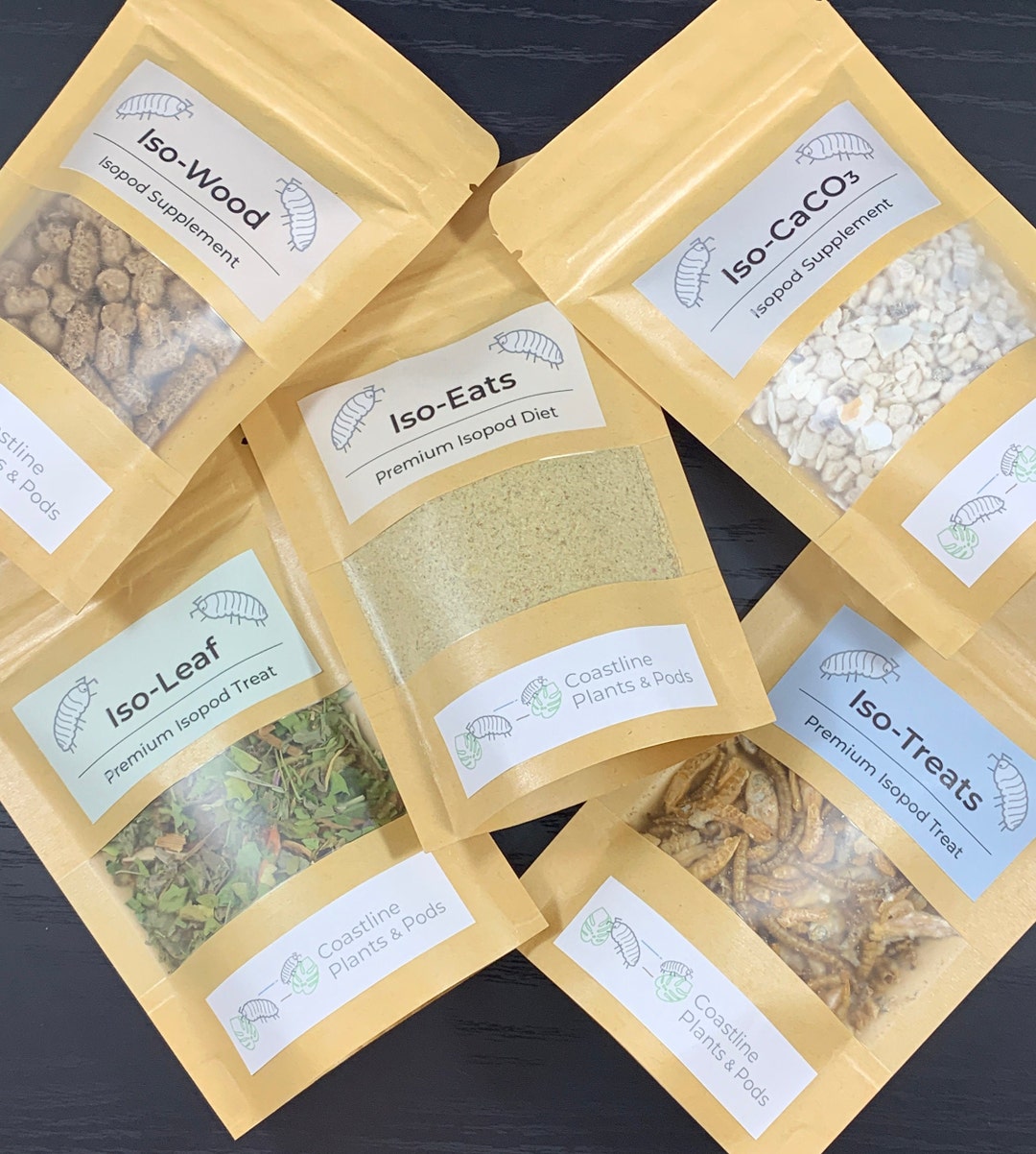 5pc Iso-bundle, Isopod Supplement, Isopod Food, Premium Bug Food ...