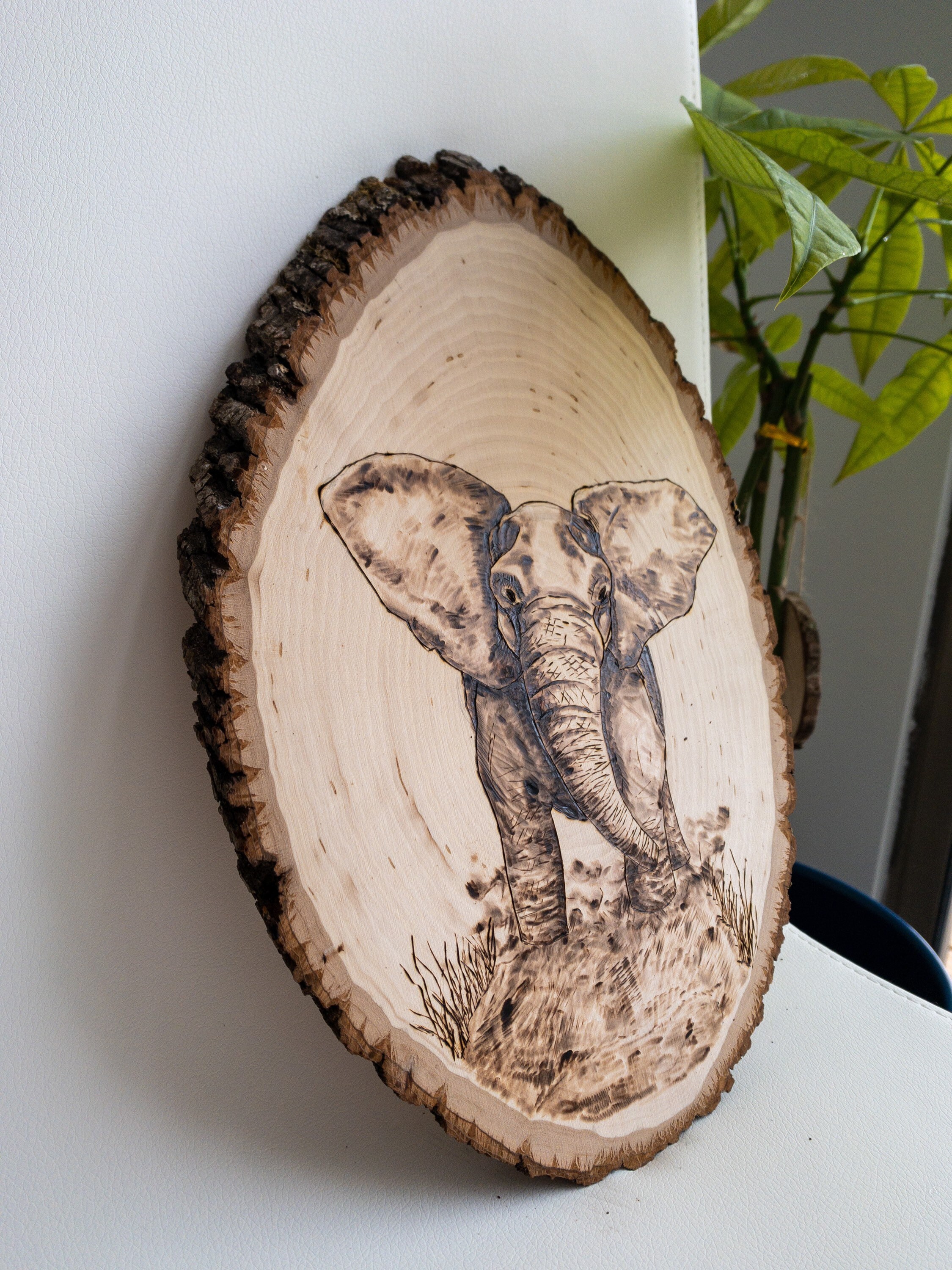ELEPHANT WOODBURN ART Wood Burn Elephant Art - Etsy