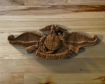 24 Fleet Marine Force FMF Warfare Wood Pin Insignia Wall Hanging - Etsy