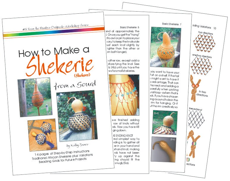 Gourd Shekerie (shekere) Tutorial. How to Make a Classic Beaded Gourd ...