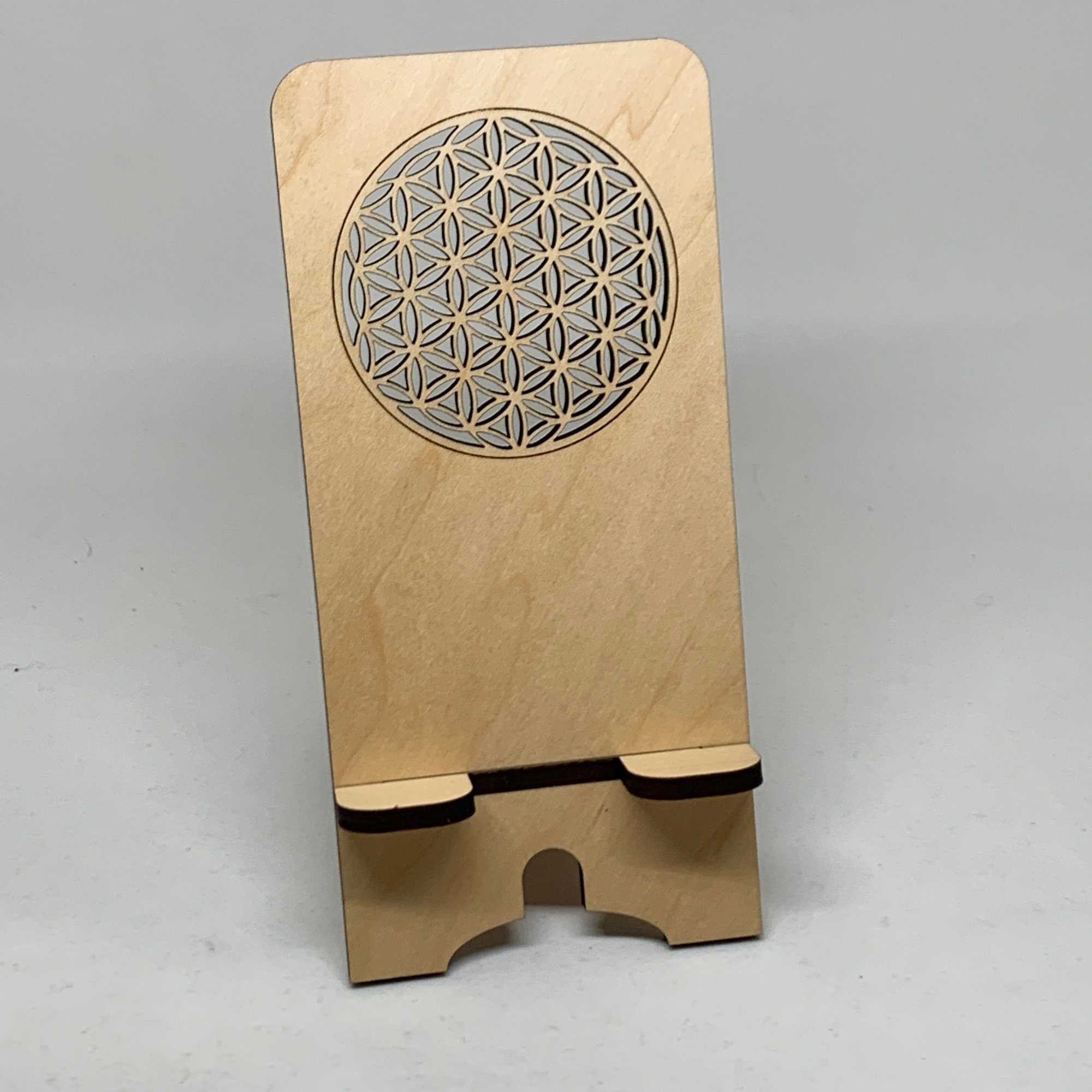 Geodesic Mandala Wood Phone Holder. Laser Cut Stand. Can Be - Etsy