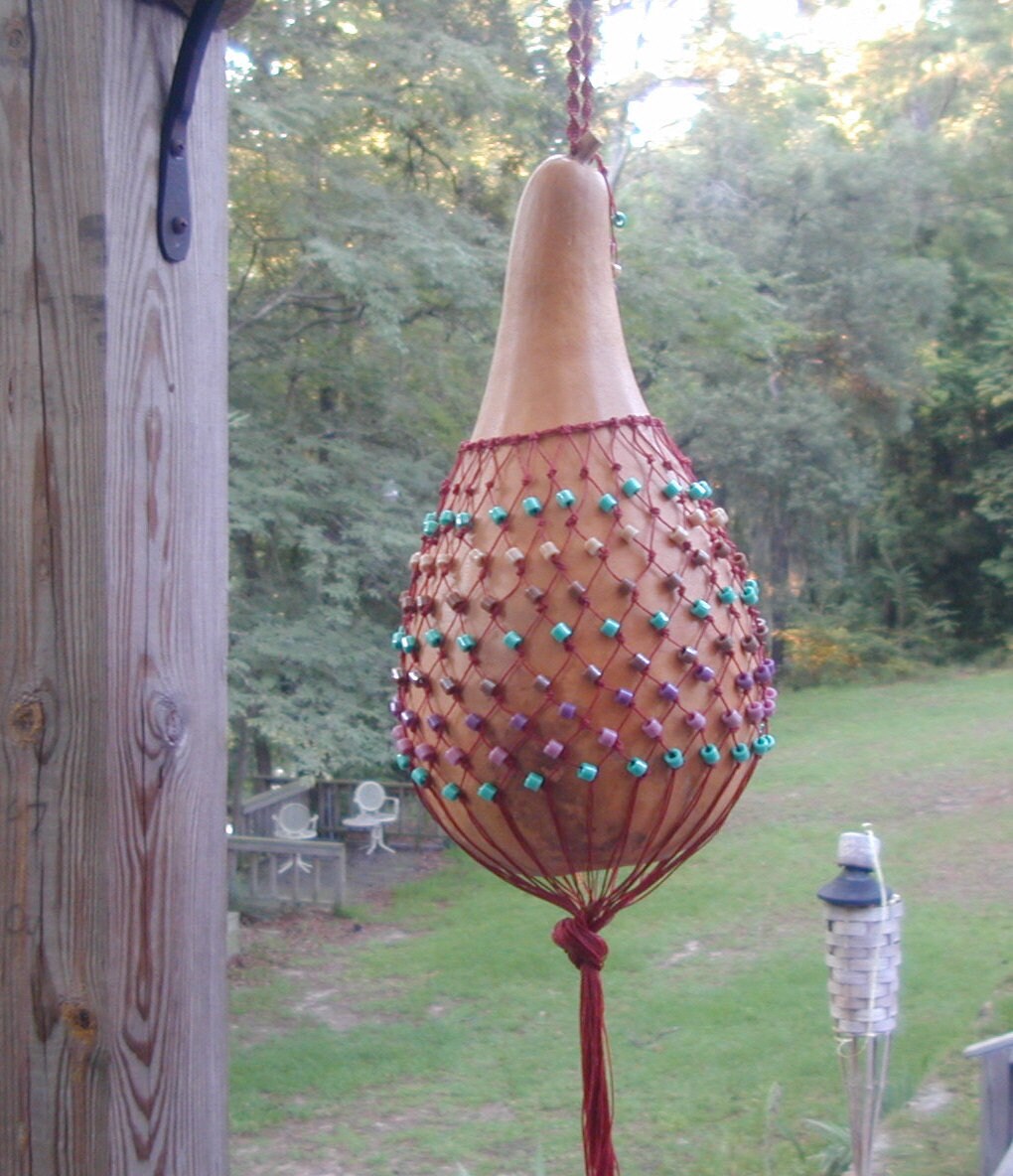 Gourd Shekerie shekere Tutorial. How to Make a Classic Beaded Gourd ...