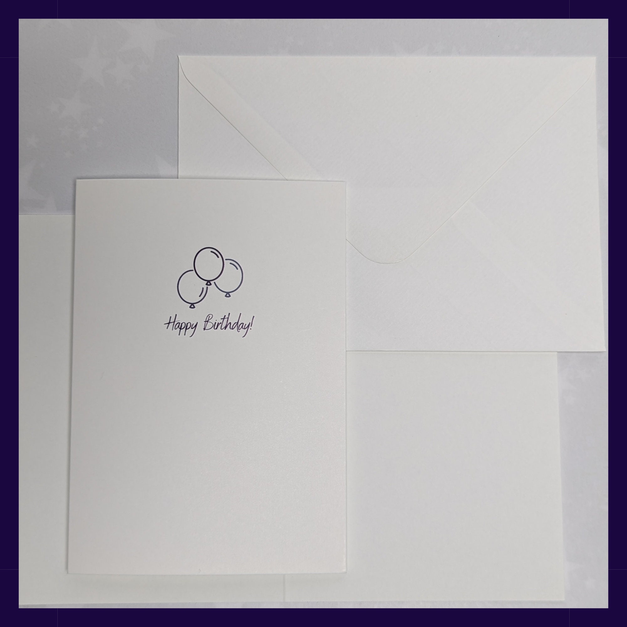 Happy Birthday Card I Minimal Birthday Card I Navy Blue Birthday Card I ...