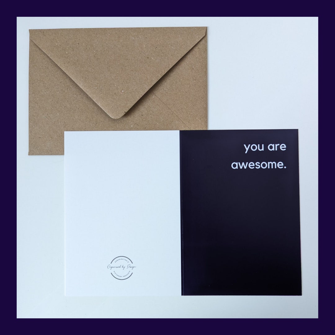 You Are Awesome Greetings Card I Inspirational Greetings Card I ...