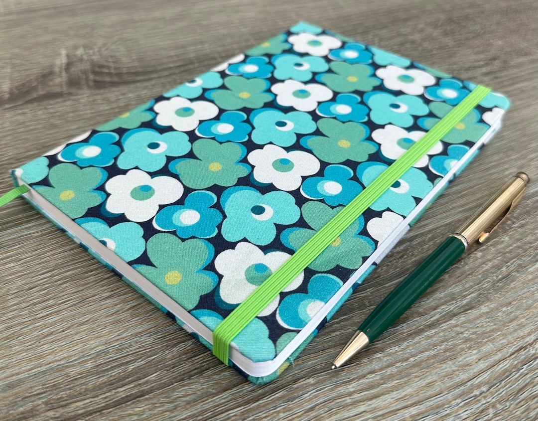 Upcycled Blue Daisy Journal/ Notebook/ Sketchbook - Etsy