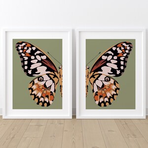Set of 2 Boho Art, Butterfly Print, Boho Wall Decor, Printable Boho Art ...