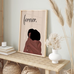 FOREVER Printable Art Black Couple Art Afro Wall Art - Etsy