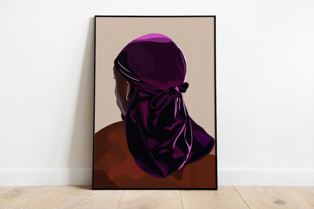 Black Man Art, Durag Boy, Black Art, African American, Modern Wall Art ...