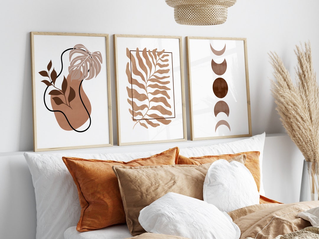 Boho Abstract Set 3, Mid Century Modern, Digital Download, Set of 3 ...