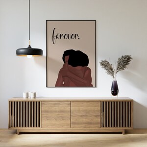 FOREVER Printable Art Black Couple Art Afro Wall Art - Etsy
