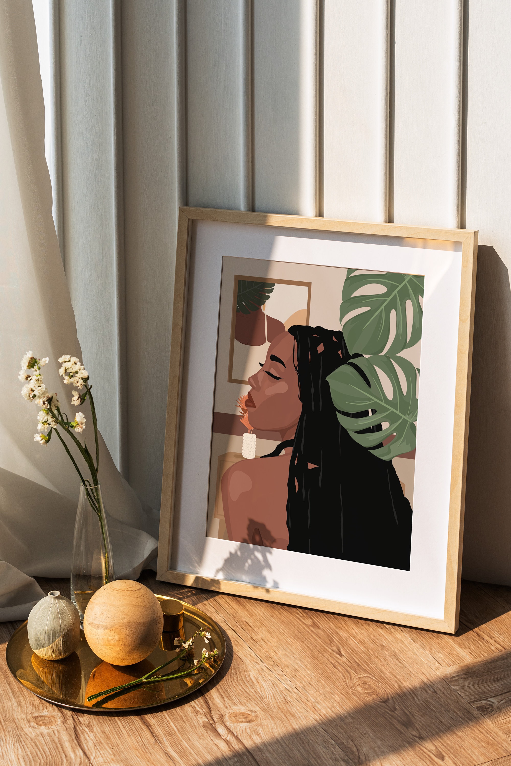 Black Woman Dreads Art Black Girl Locs Abstract Female Art - Etsy UK