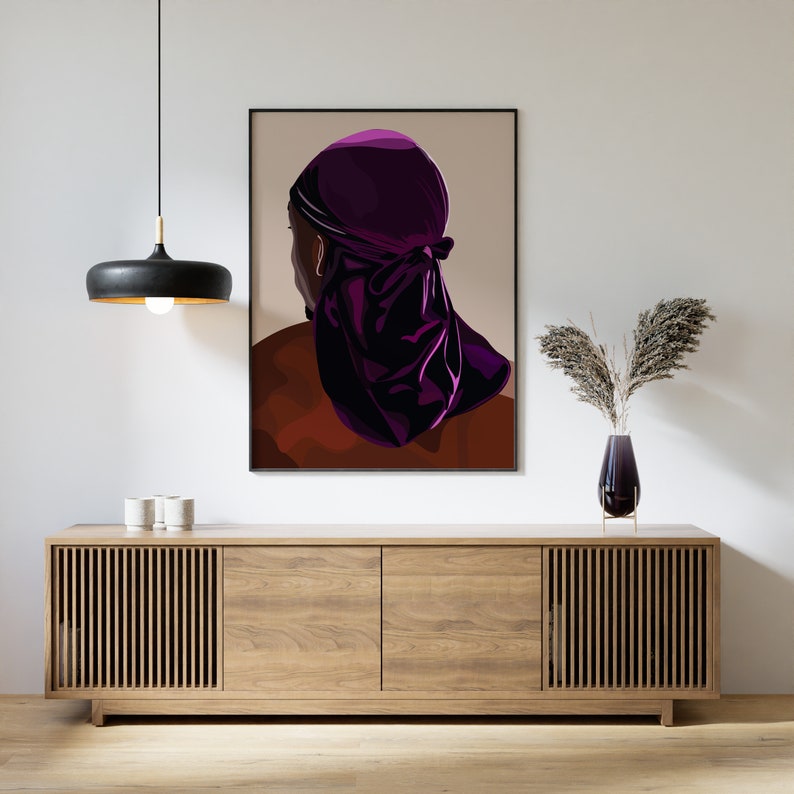 Black Man Art Durag Boy Black Art African American Modern - Etsy