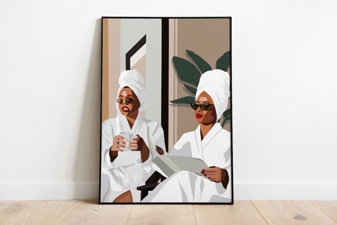 Girls Self Care Art, Black Girl Art, Black Woman, Black Art Poster ...