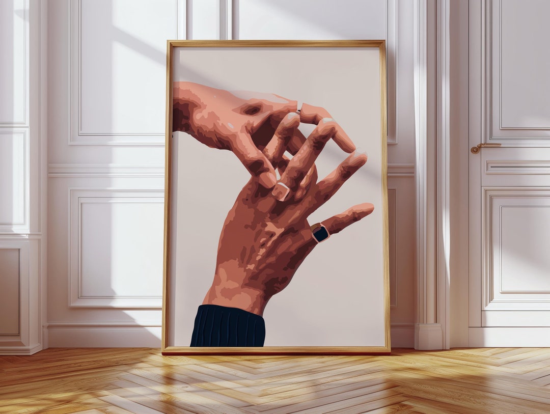 Abstract Hand Art, Black Man Art, Art for Him, Black Hand Art, Black ...