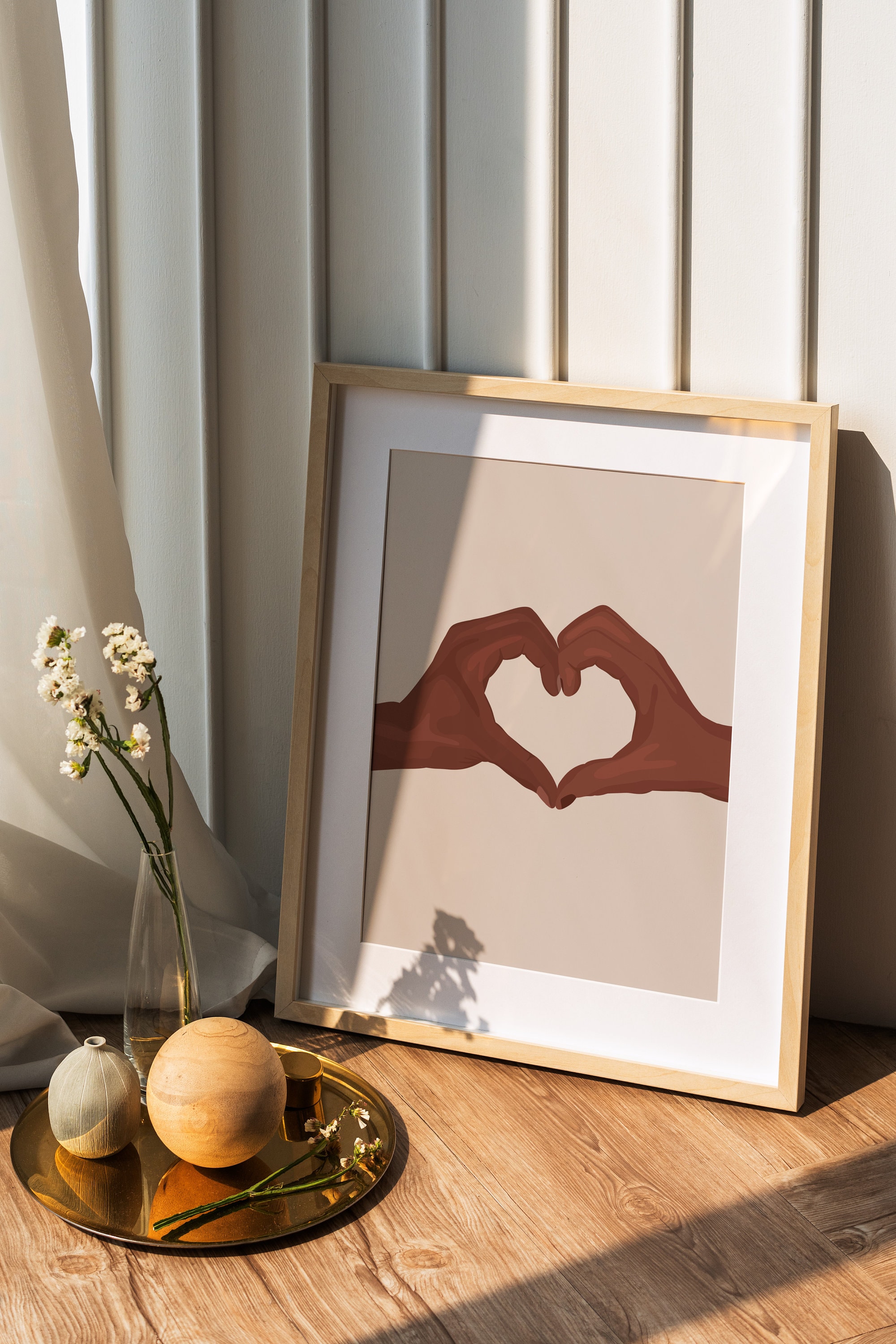 Hand Love Sign Art Black Art Lovers Holding Hands Couples - Etsy UK