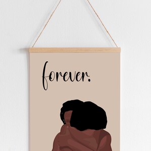FOREVER Printable Art Black Couple Art Afro Wall Art - Etsy