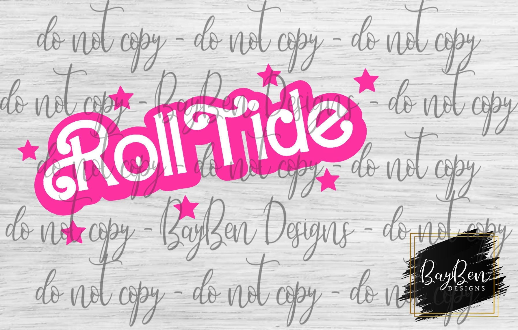 Roll Tide Pink and White Inspired Barbie Inspired Barbie Font Inspired ...