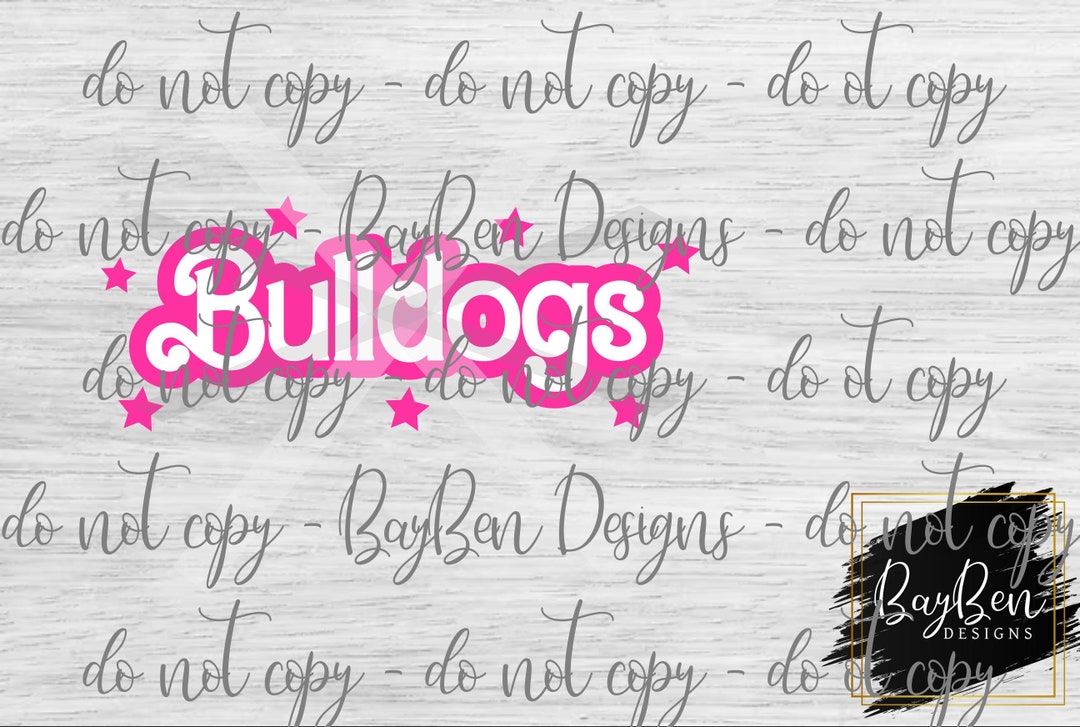 Bulldogs - Pink and White Inspired - Barbie Inspired - Barbie Font ...