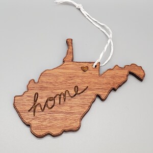 West Virginia Ornament SVG – Laser Cut File, Hand Lettered (digital ...