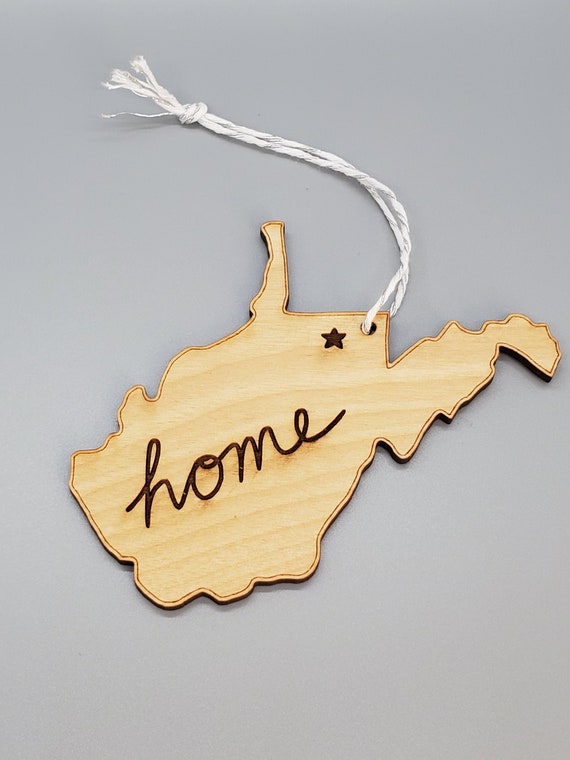 West Virginia Ornament SVG Laser Cut File Two Options Hand | Etsy