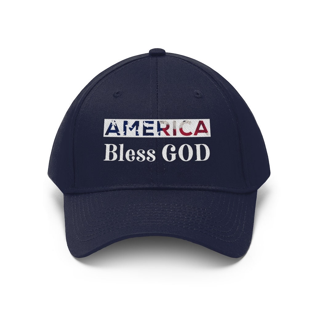 America Bless GOD, Embroidered Hat, God Bless America Hat, Twill Cap ...