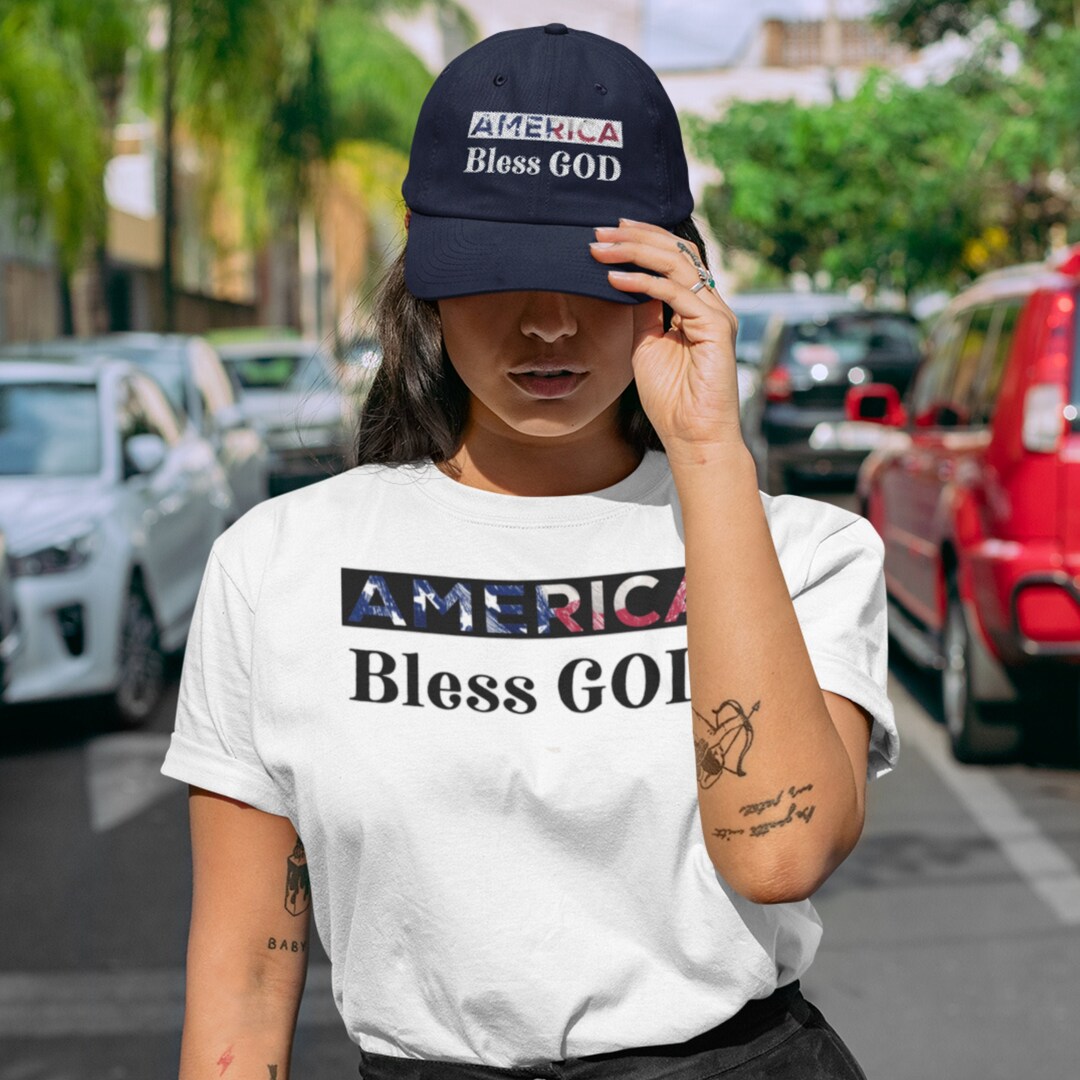 America Bless GOD, Embroidered Hat, God Bless America Hat, Twill Cap ...