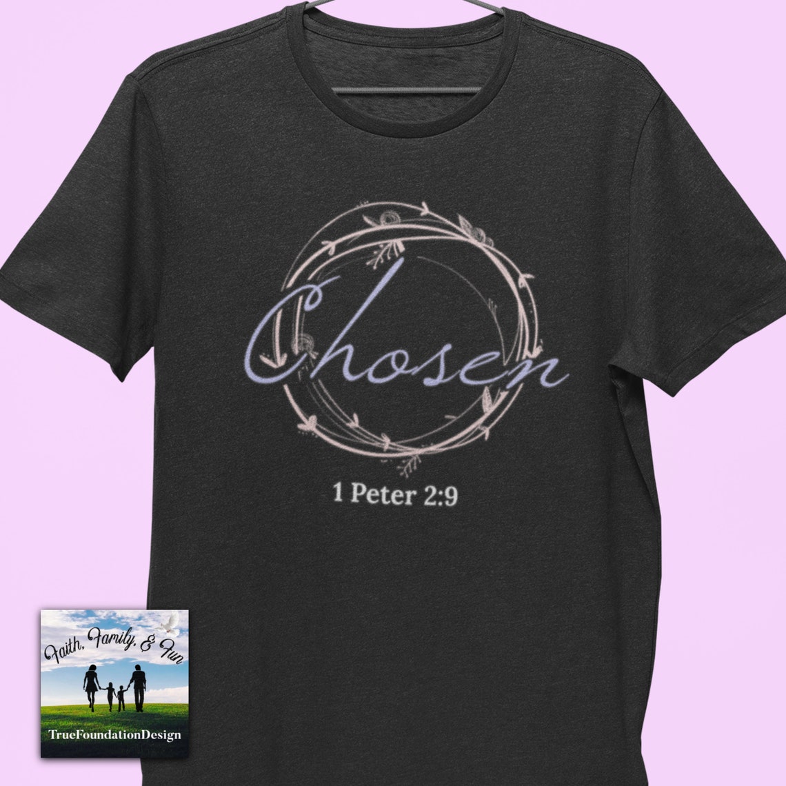 Chosen Shirt, Yeshua, Messianic, Christian, Jewish Shirt, 1 Peter 2:9 ...