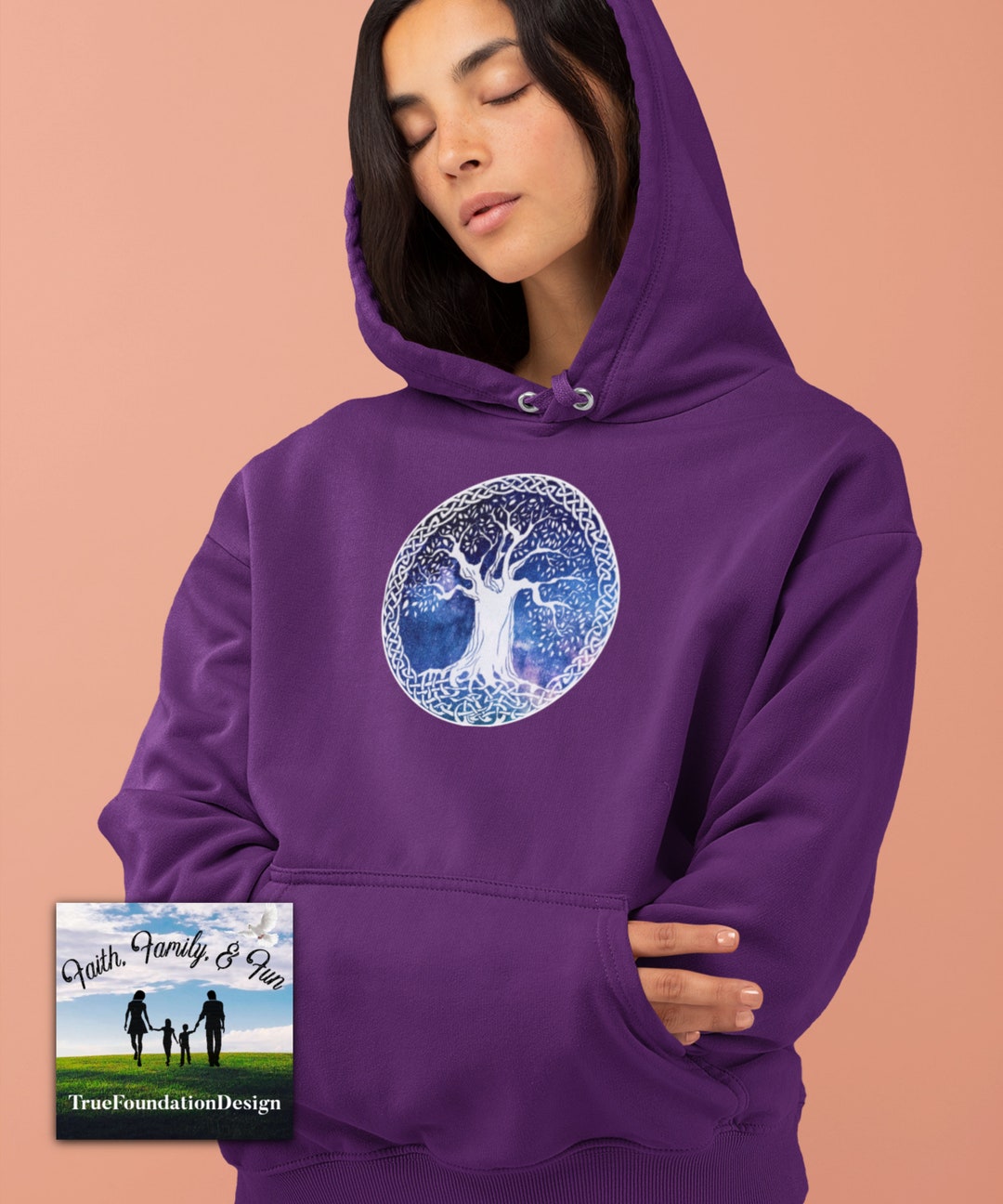 Tree Hoodie, Viking Hoodie, World Tree, Yggdrasil Hoodie, Tree of Life ...