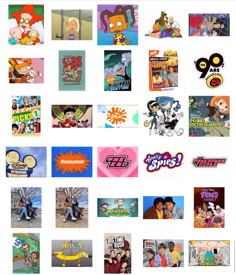 Early 2000s Shows/cartoons Aesthetic Picture Collage - Etsy Sweden