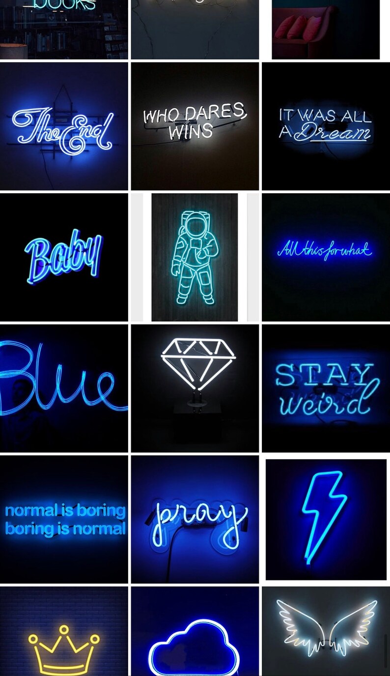 VSCO/ Aesthetic Blue Picture Collage - Etsy