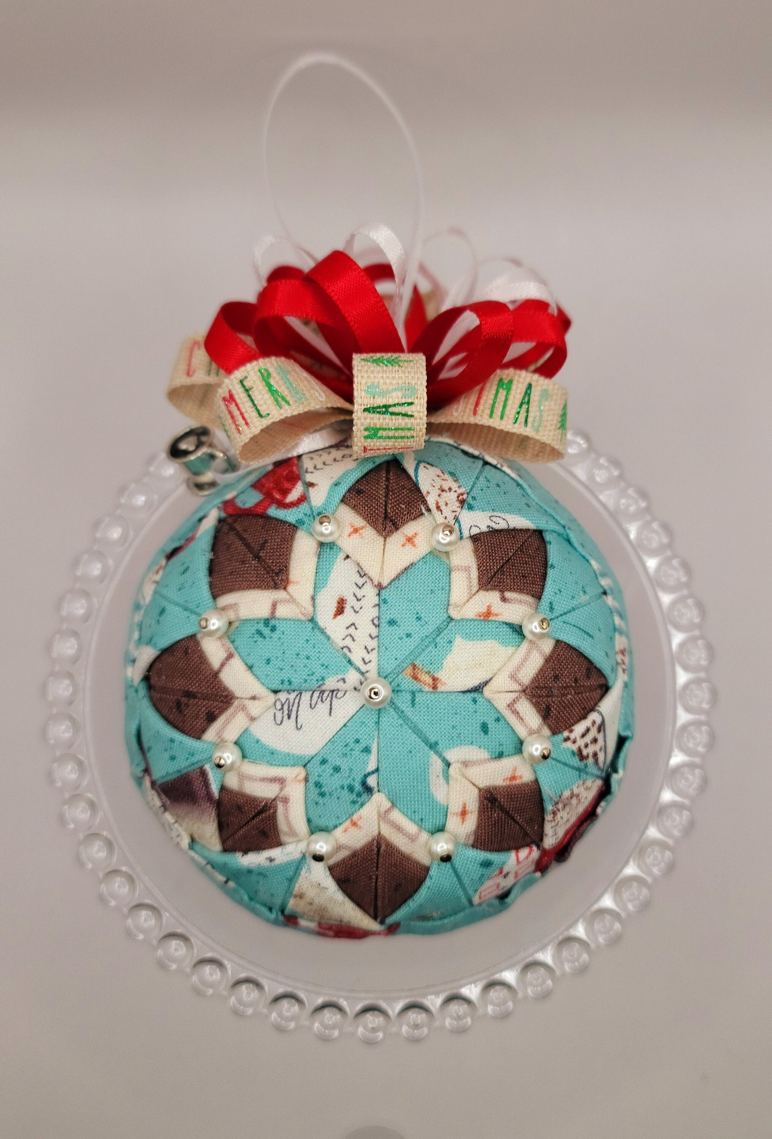 Warm on up With a Hot Cocoa Demi Sphere No Sew Quilted Ornament ...