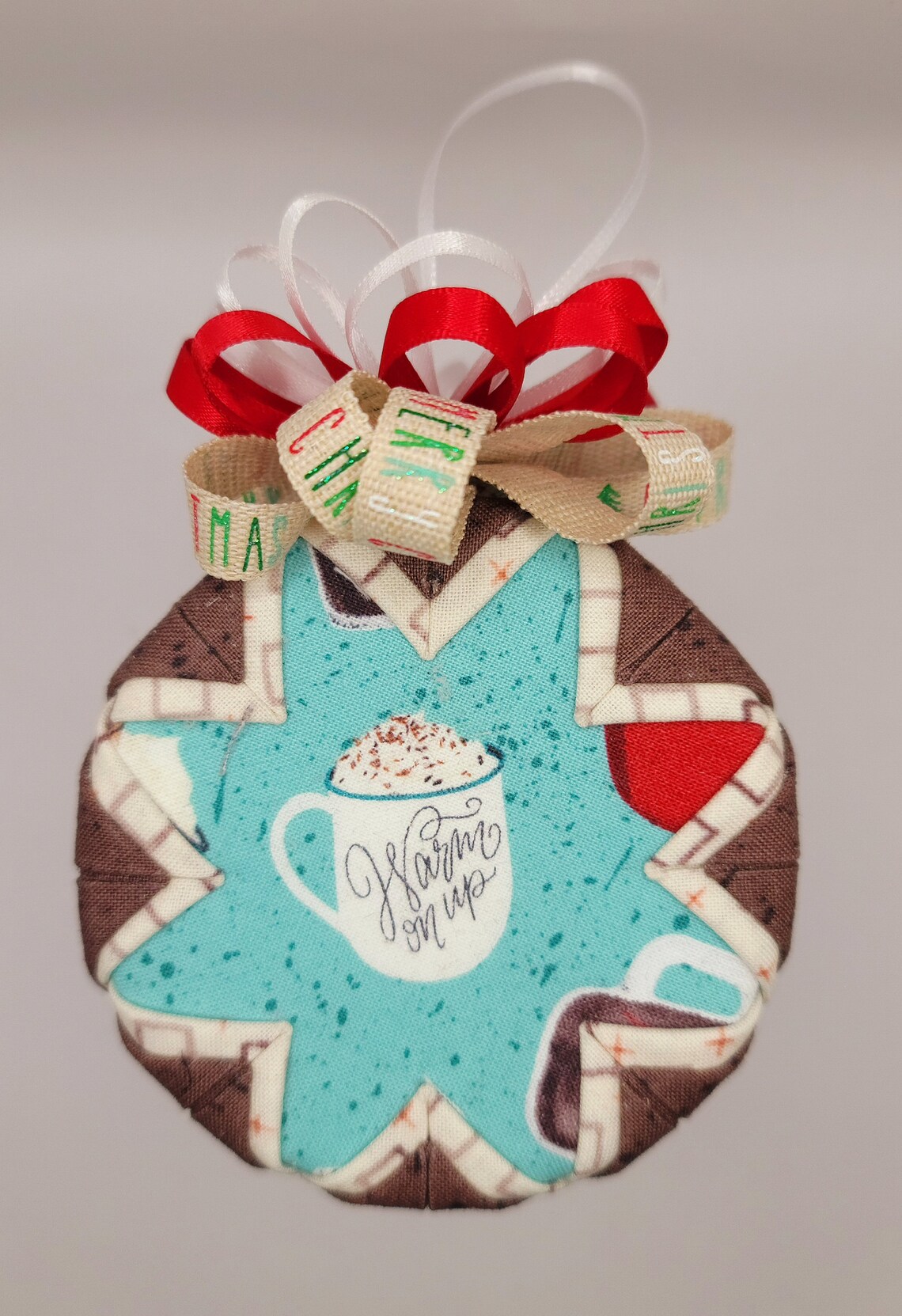 Warm on up With a Hot Cocoa Demi Sphere No Sew Quilted Ornament ...