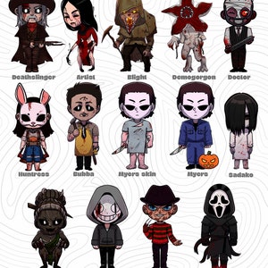 Chibi Dead by Daylight Stickers Killers/ Dbd Stickers, Dbd Killer ...