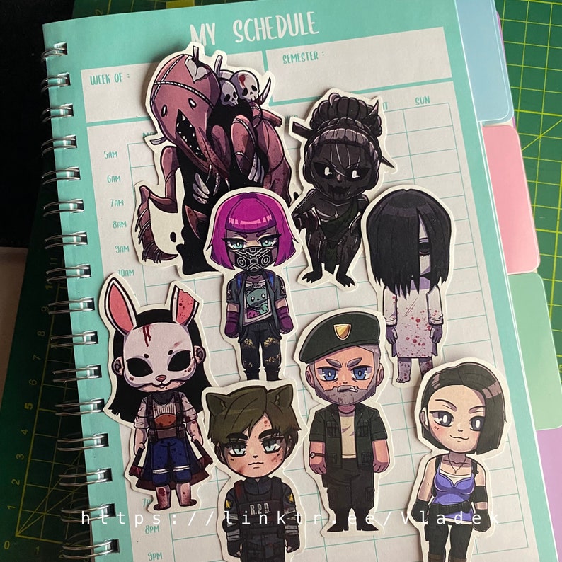 Chibi Dead By Daylight Stickers Killers Dbd Stickers Dbd Etsy