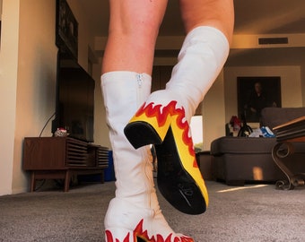 Flame Boots - Etsy