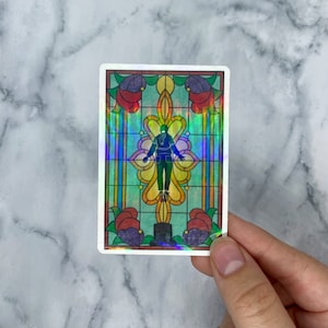 Stranger Things Stained Glass Holographic Sticker Collection - Etsy