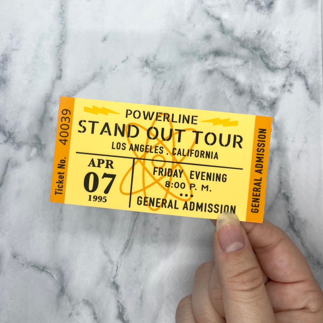Powerline Concert Ticket Sticker - Etsy