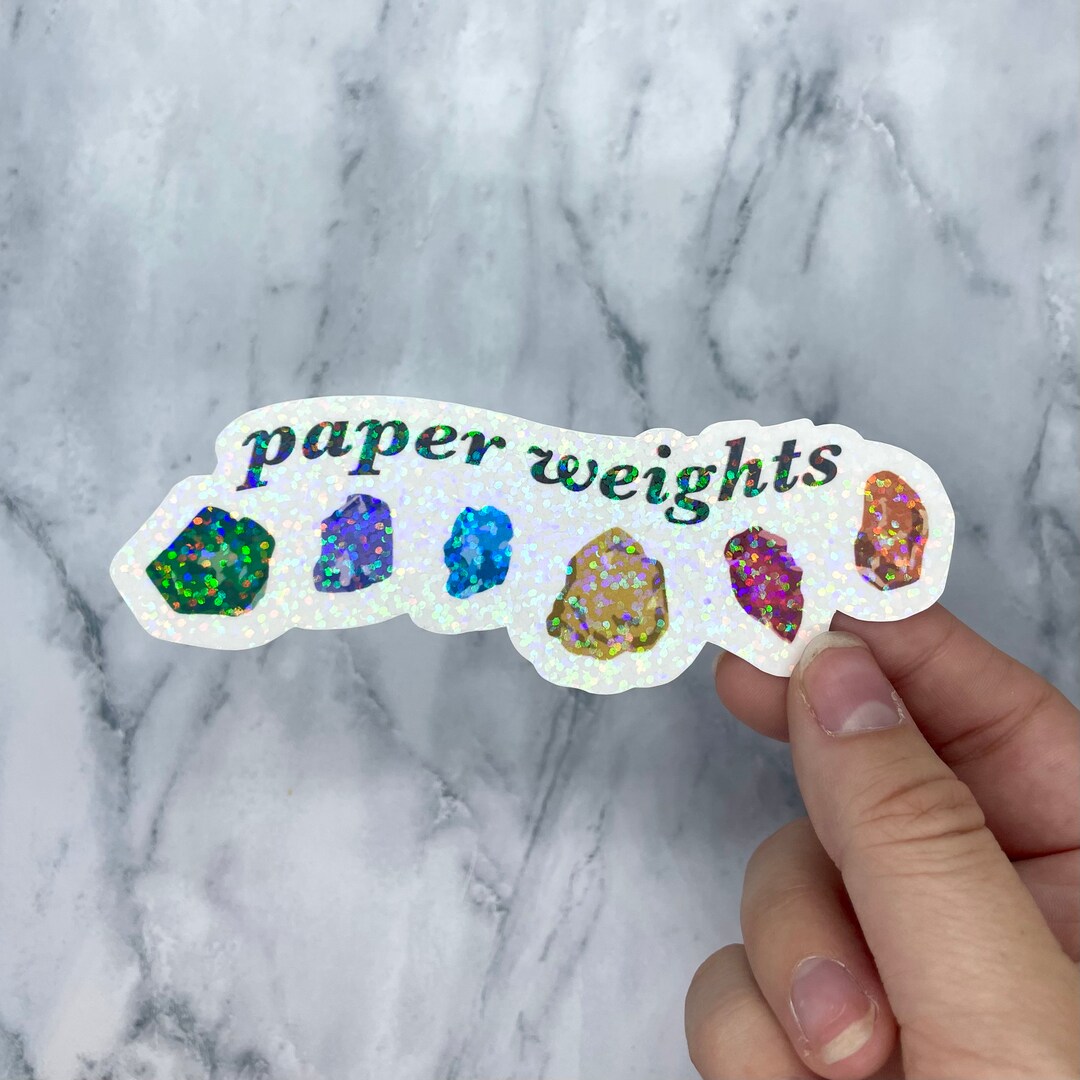 Paper Weights Holographic Sticker - Etsy