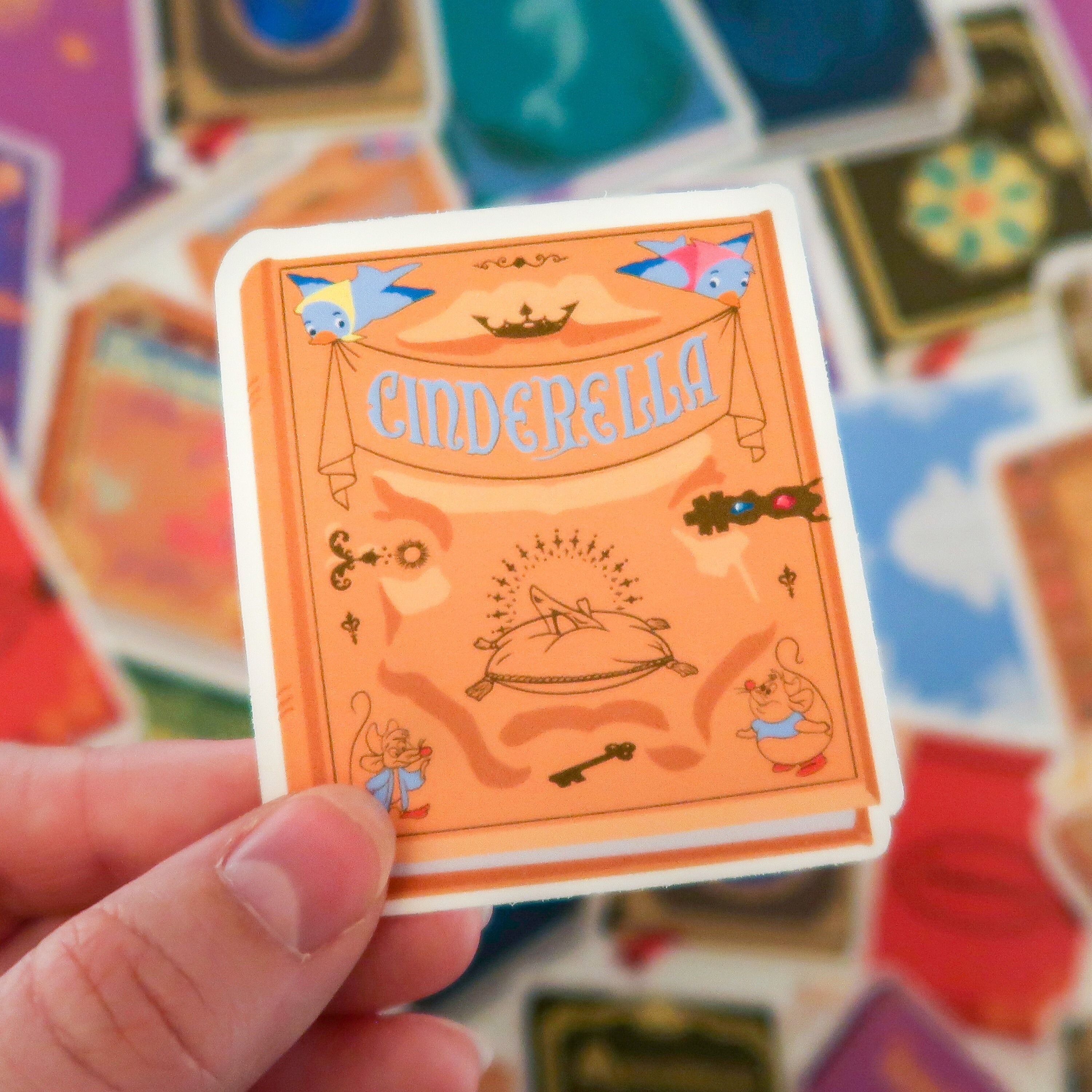 Cinderella Fountain Waterproof Vinyl Sticker Stickers, Labels & Tags ...