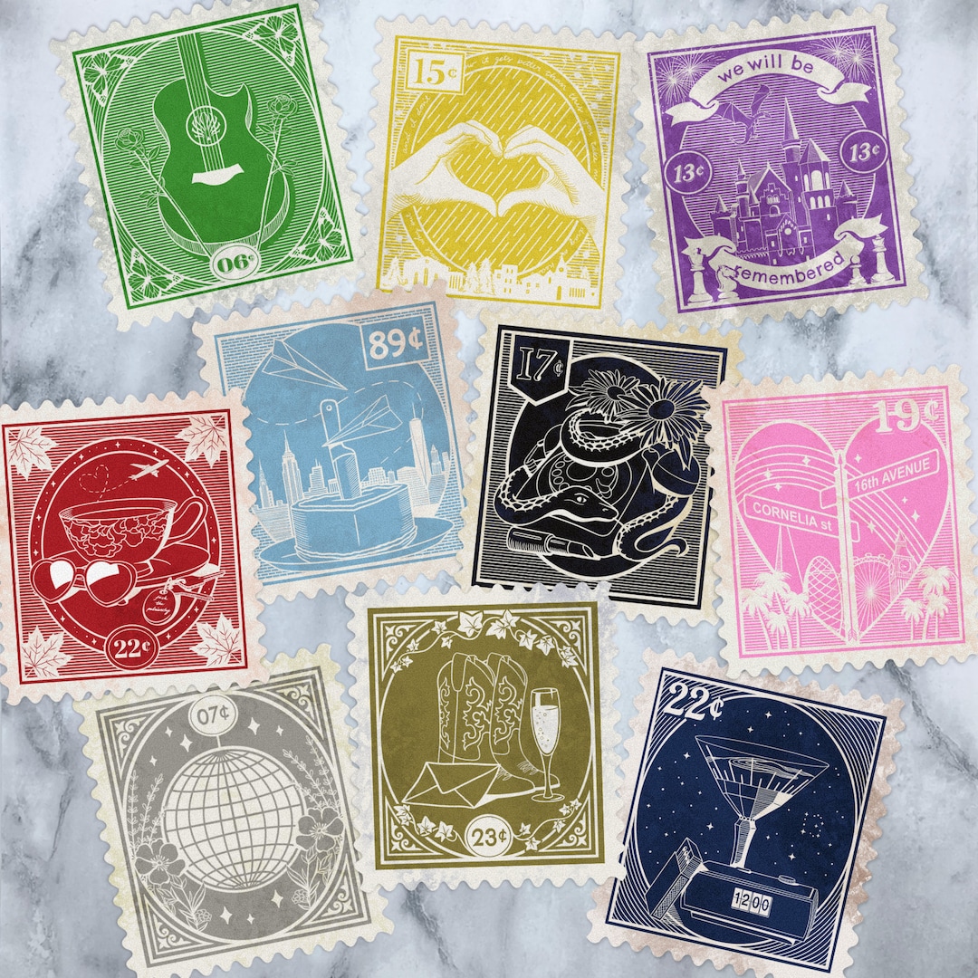 Eras Vintage Stamps Sticker Collection - Etsy