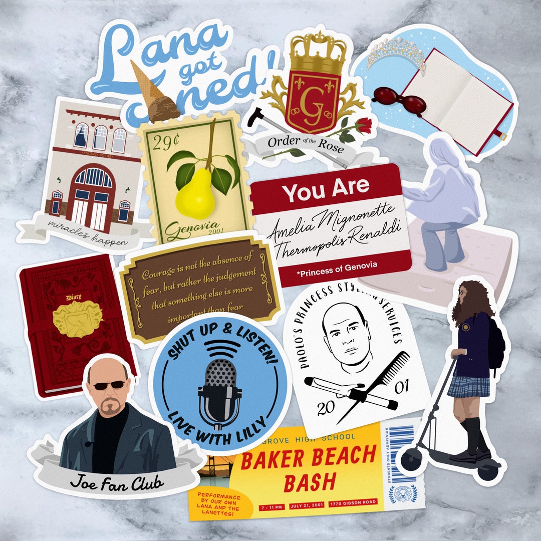 Princess Diaries Sticker Collection - Etsy