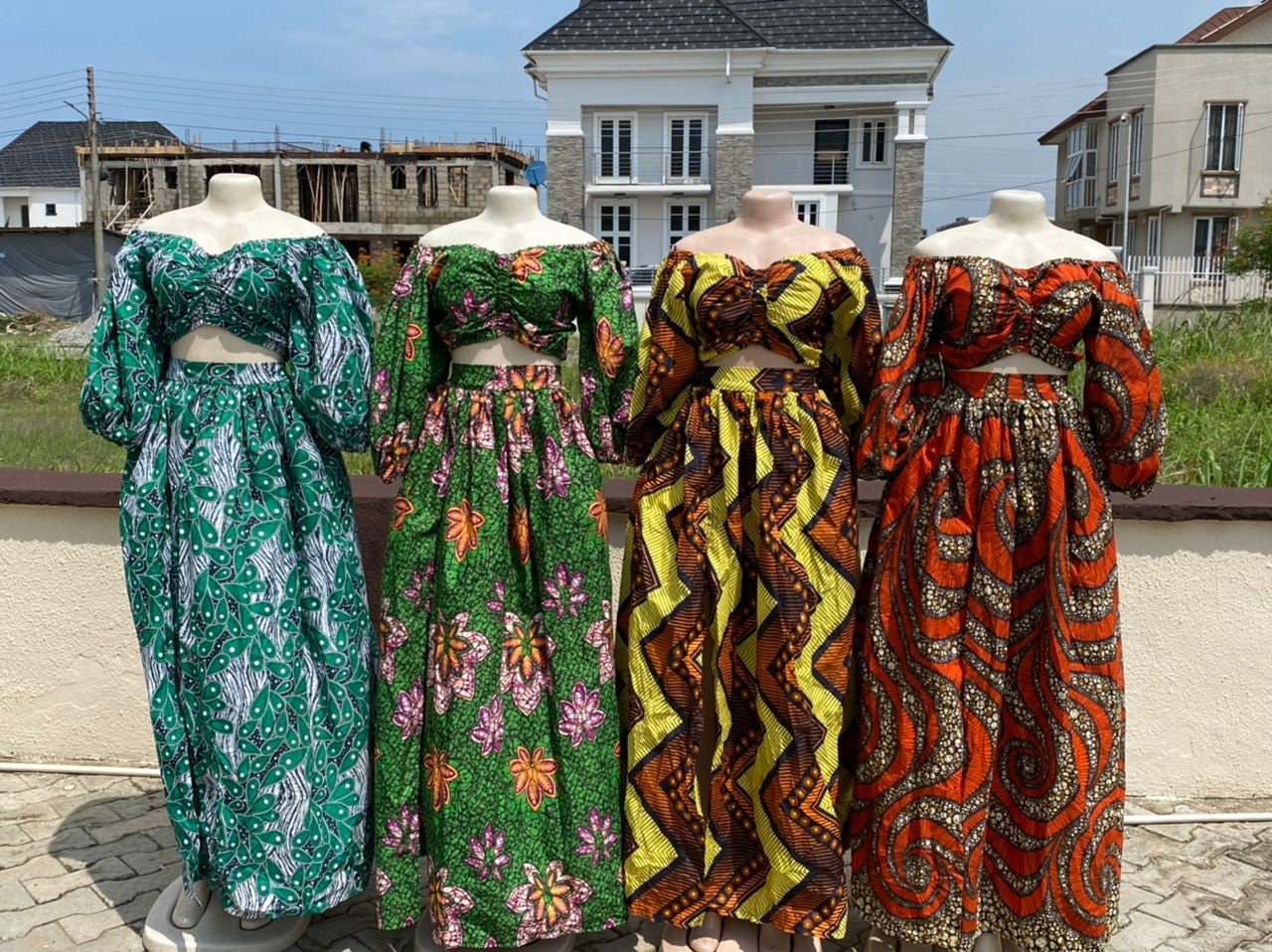 AFRICAN WOMEN SUIT African Two Piece Skirt With Top African Skirt ...