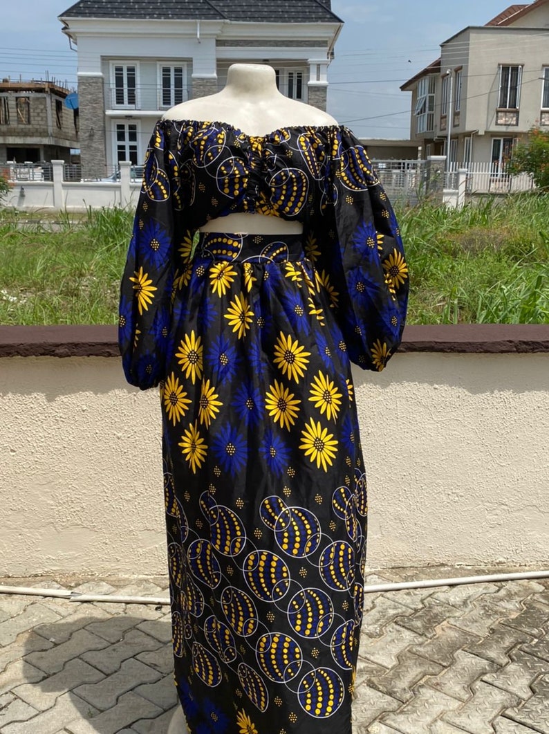 AFRICAN WOMEN SUIT African Two Piece Skirt With Top African Skirt ...