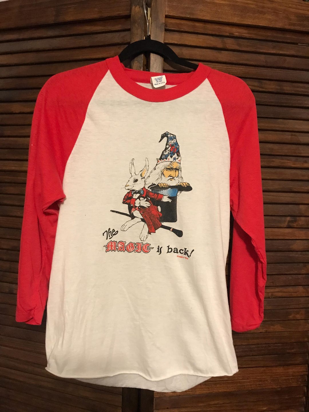 Rare the Magic is Back Wizard Baseball Style Tshirt From 1985 SF Music ...