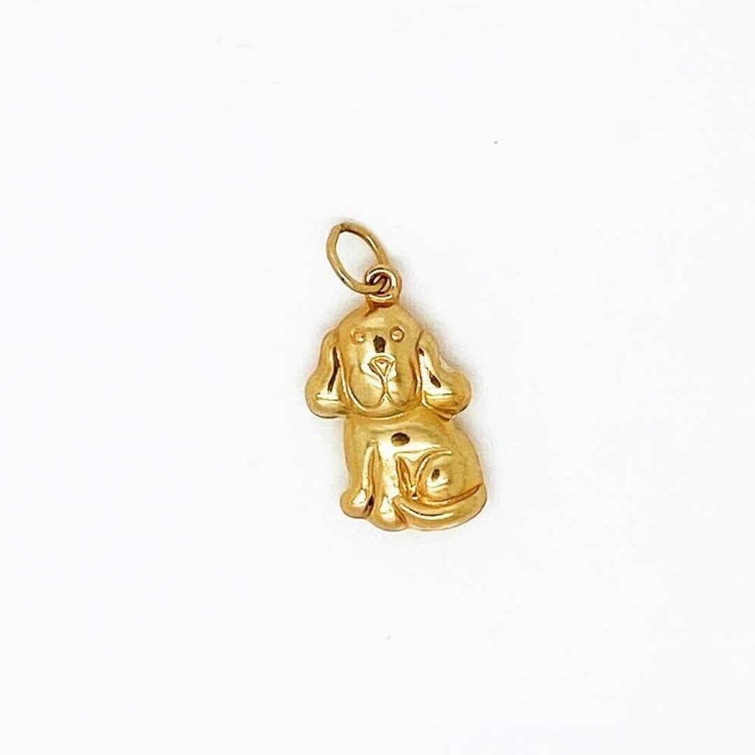 Genuine 9ct Yellow Gold Puppy Dog Spaniel Charm Pendant - Etsy