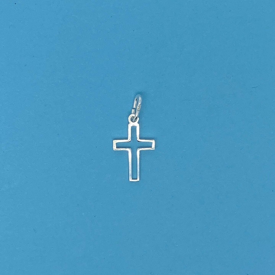 Genuine 925 Sterling Silver Small Cut Out Cross Pendant - Etsy