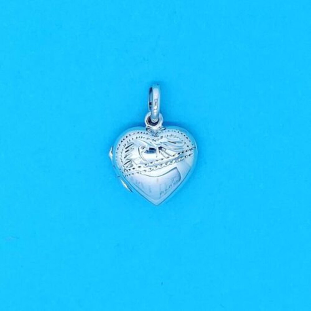 Genuine 925 Sterling Silver 15mm Heart Locket Pendant With - Etsy